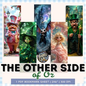Side Characters of Oz Bookmarks, Wizard of Oz Printable Set, Glinda ...