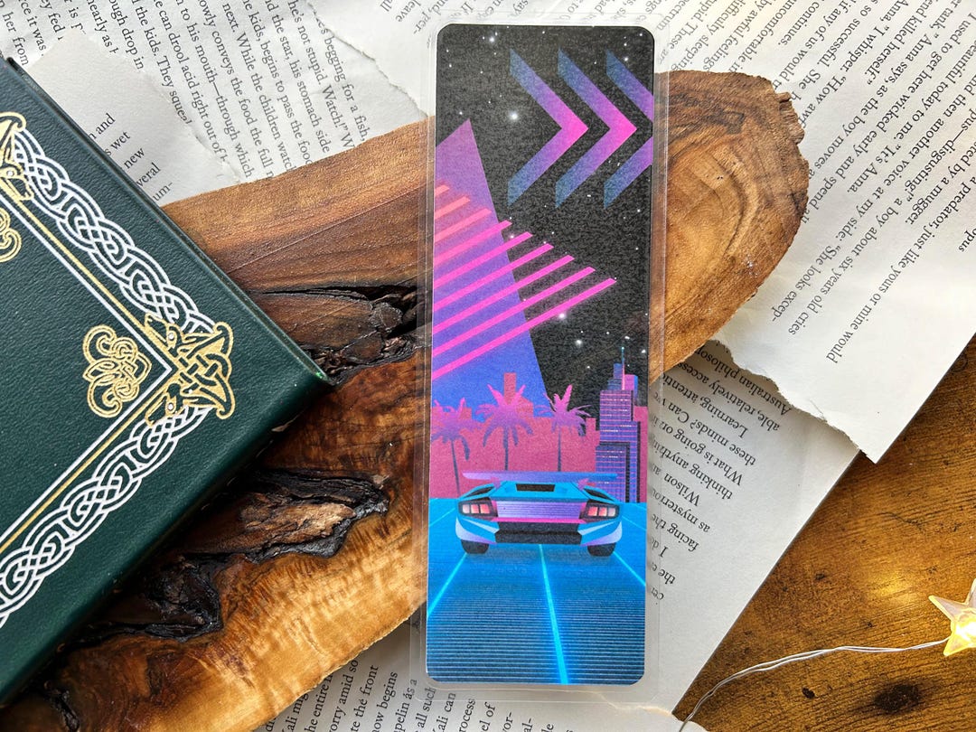 1980s Retro Reversible Bookmark New Wave Bookworm Gift Book Club Gift ...
