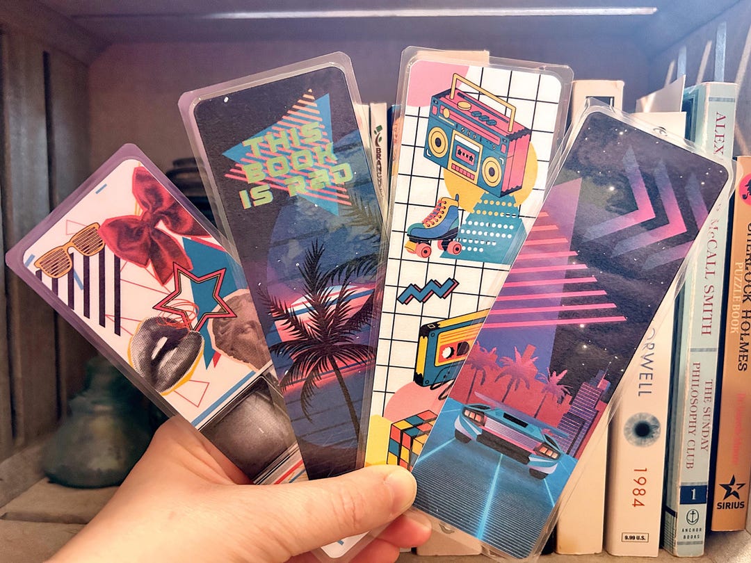 80s Retro Bookmark Collection Palm Tree Bookmark Pop Culture Bookmark ...