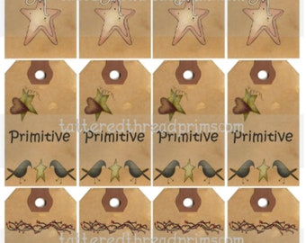 Primitive Hang Tags | Etsy