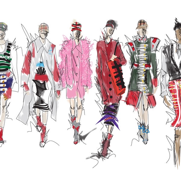Burberry Illustration - Etsy