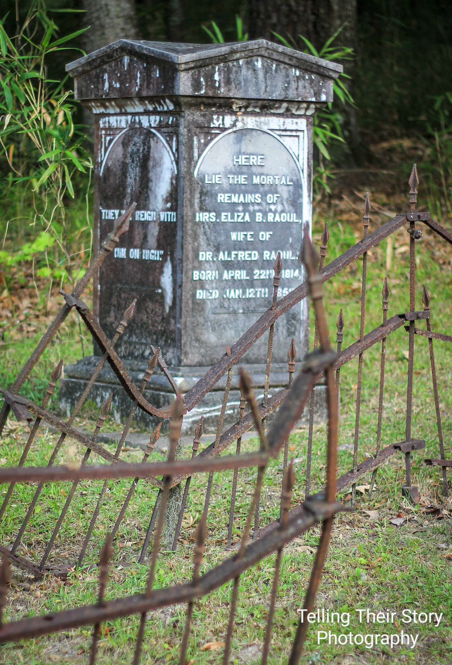 Wrought Iron Rusted Gate and Monument Cemetery Graveyard Photographic ...