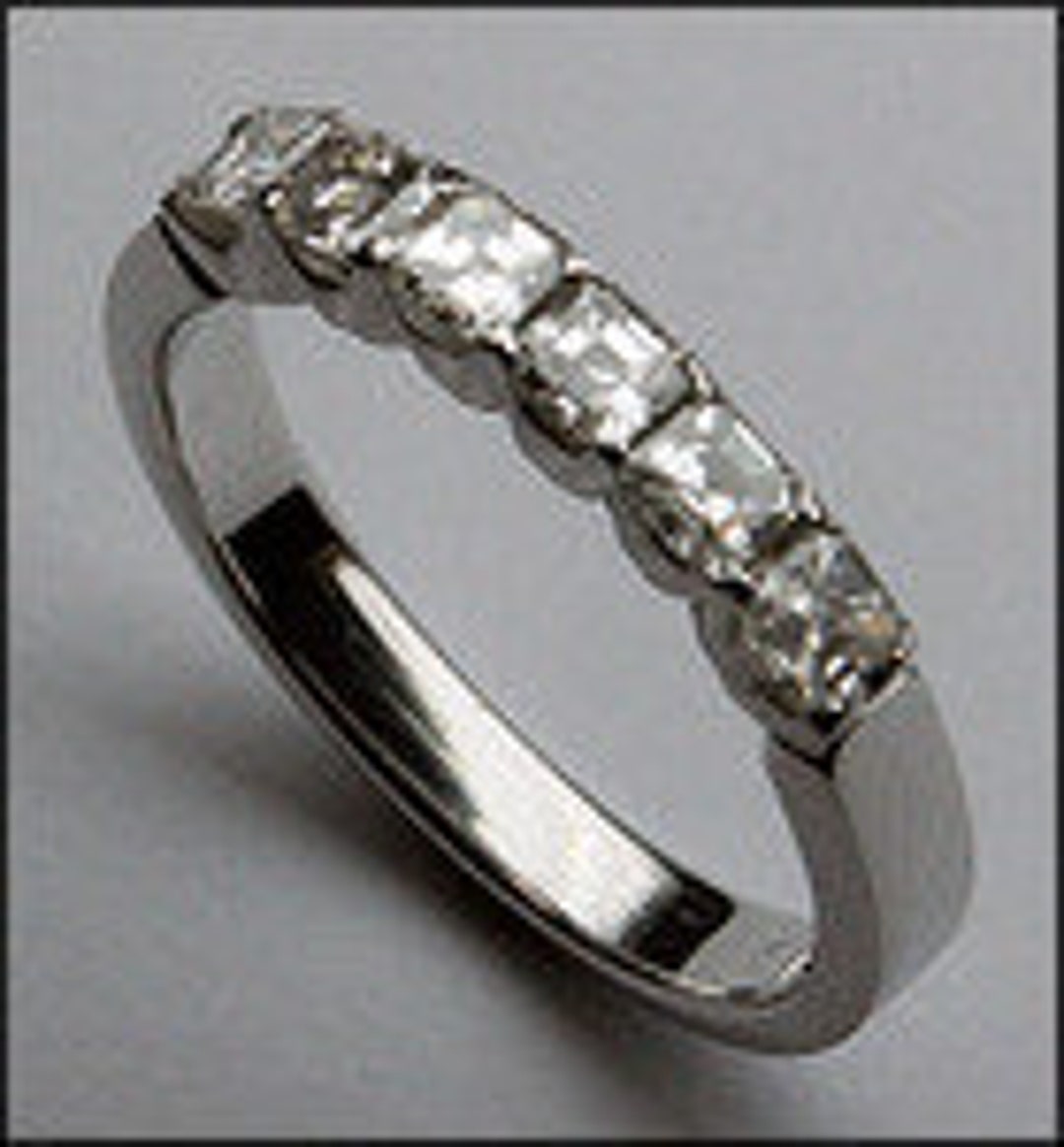 6 Stone Asher Cut Diamond Wedding Band, 1.09ct - Etsy