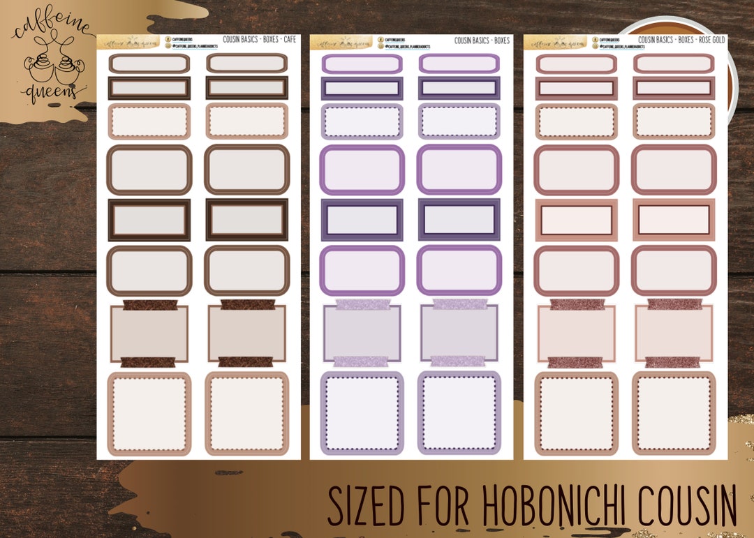 Cousin Boxes 1.3 Functional Planning Stickers - Etsy