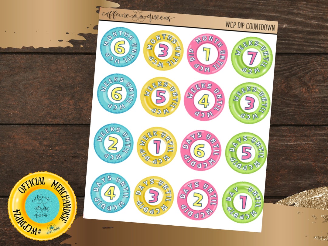 WCP Dip 2024 Countdown Planning Stickers OFFICIAL - Etsy