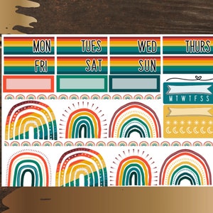Retro Rainbow | Weekly Planning Kit - Etsy