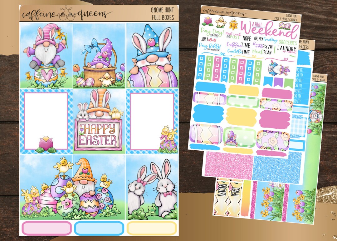Gnome Hunt | Weekly Planning Kit - Etsy