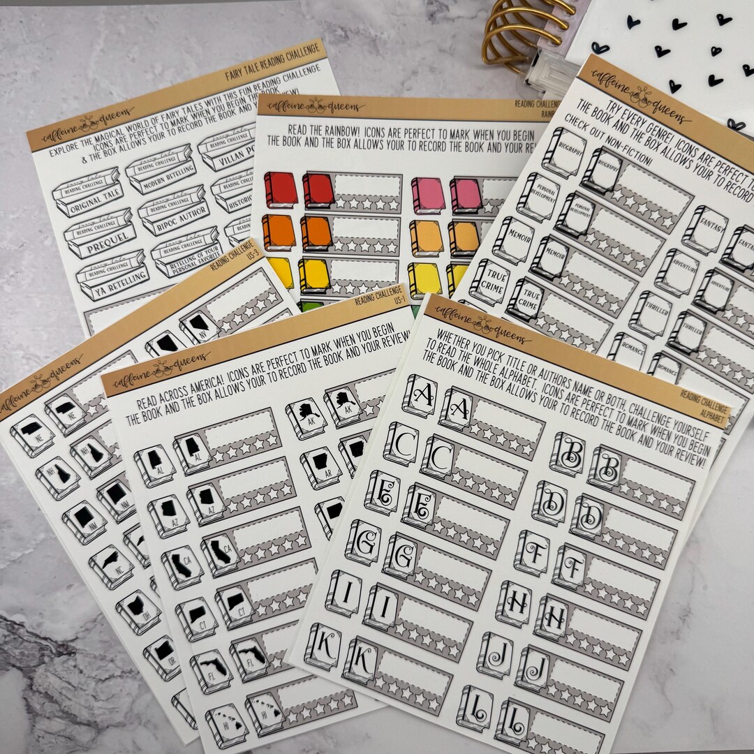 Reading Challenge | Planning Stickers - Etsy