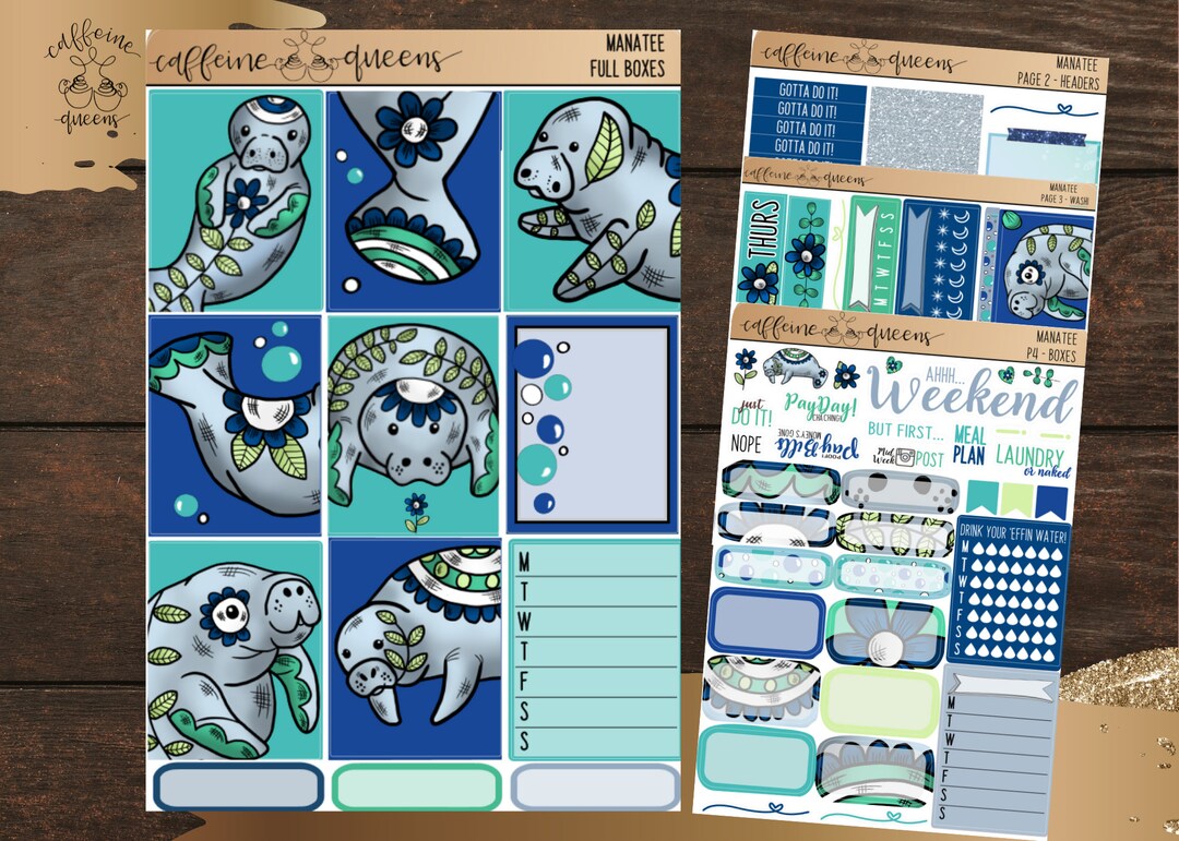 Manatee Weekly Planning Kit - Etsy