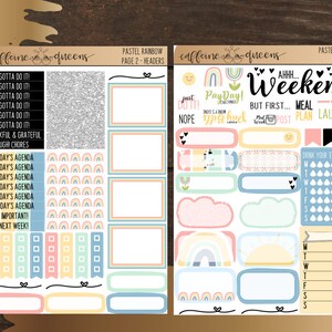Pastel Rainbows Weekly Planning Kit - Etsy