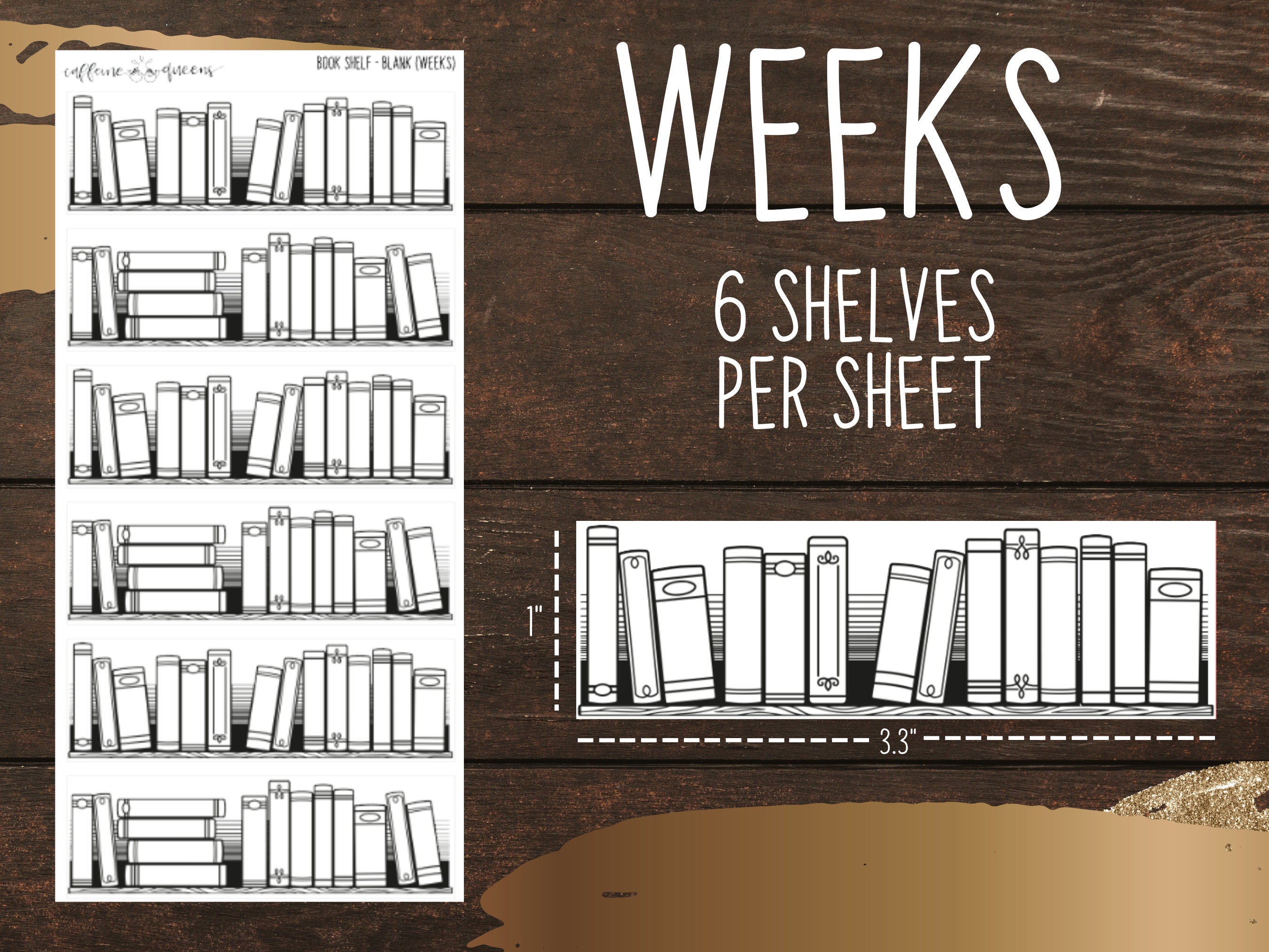 Book Shelf Notes Page Sticker - Etsy