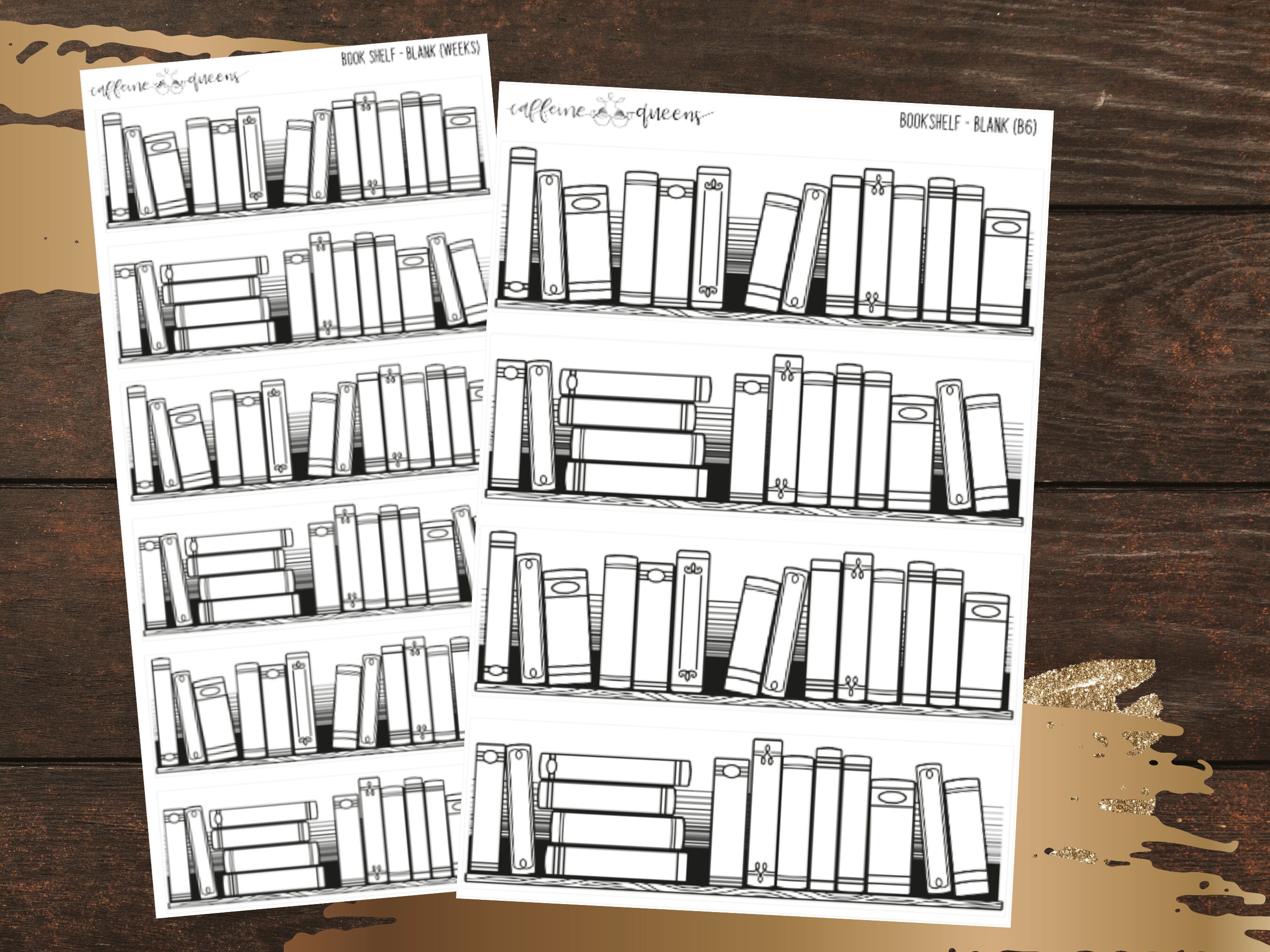 Book Shelf Notes Page Sticker - Etsy
