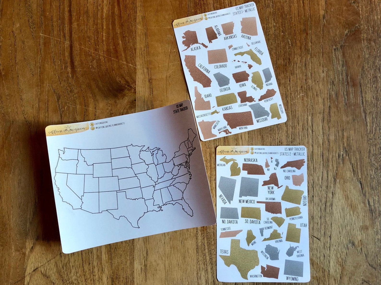 USA States Tracker Map Planner Stickers | Etsy