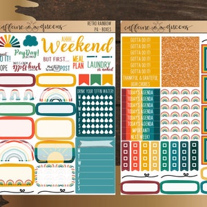 Retro Rainbow | Weekly Planning Kit - Etsy