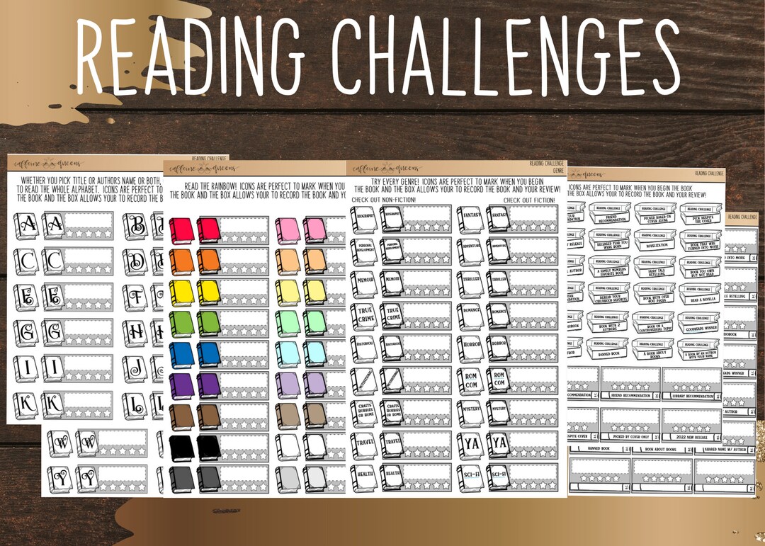 Reading Challenge | Planning Stickers - Etsy