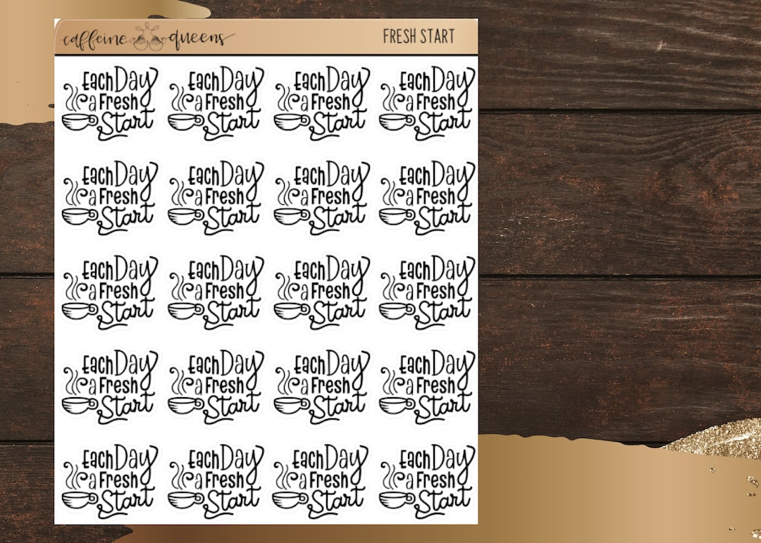 Fresh Start | Planning Stickers - Etsy