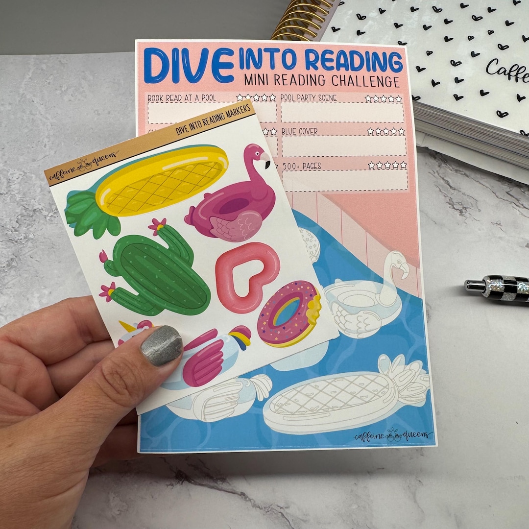 Dive Into Reading Mini Book Challenge | Notes Page Sticker - Etsy