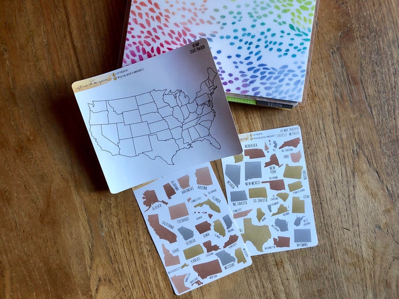 USA States Tracker Map Planner Stickers | Etsy