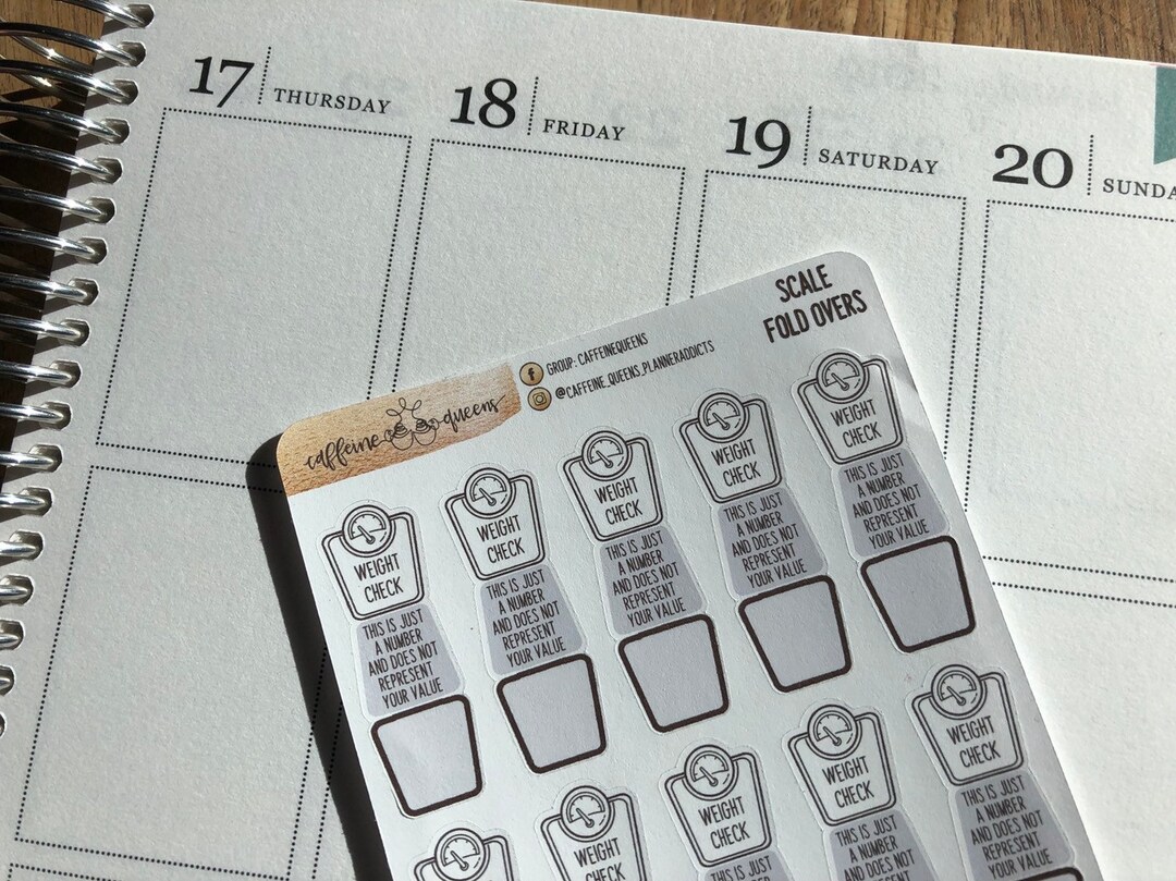 Scale Fold Over Functional Stickers - Etsy