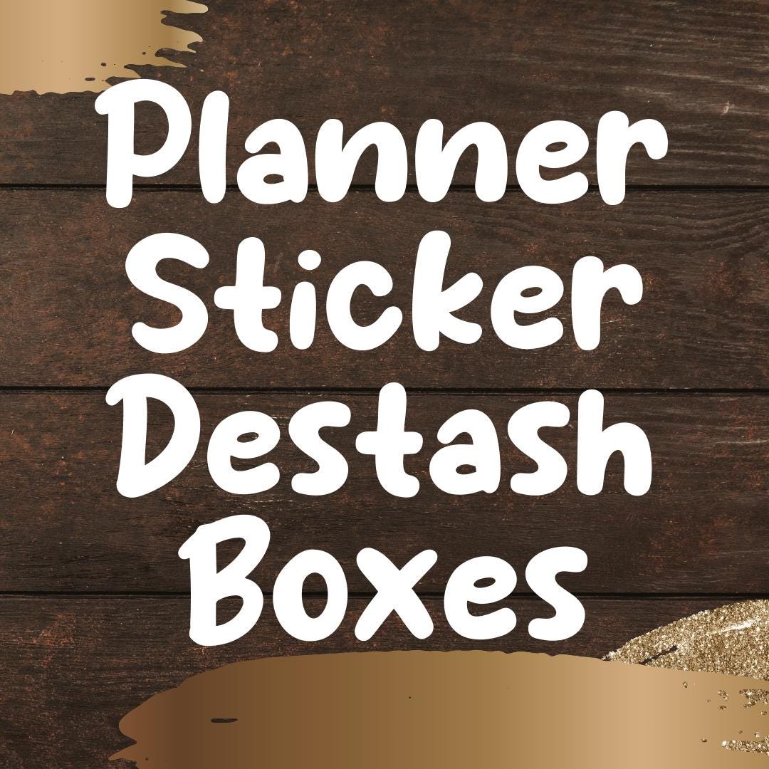 PLANNER DESTASH BOXES - Etsy
