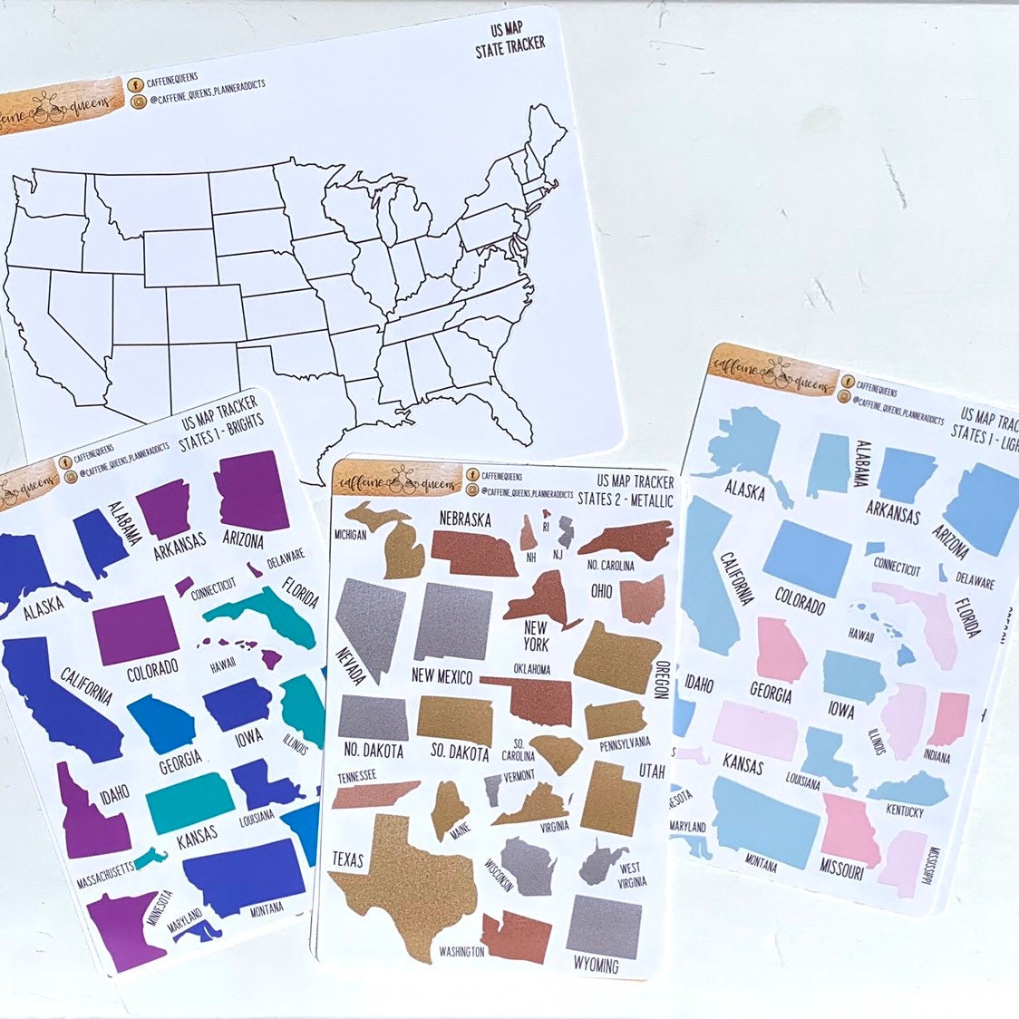 USA States Tracker Map Planner Stickers - Etsy