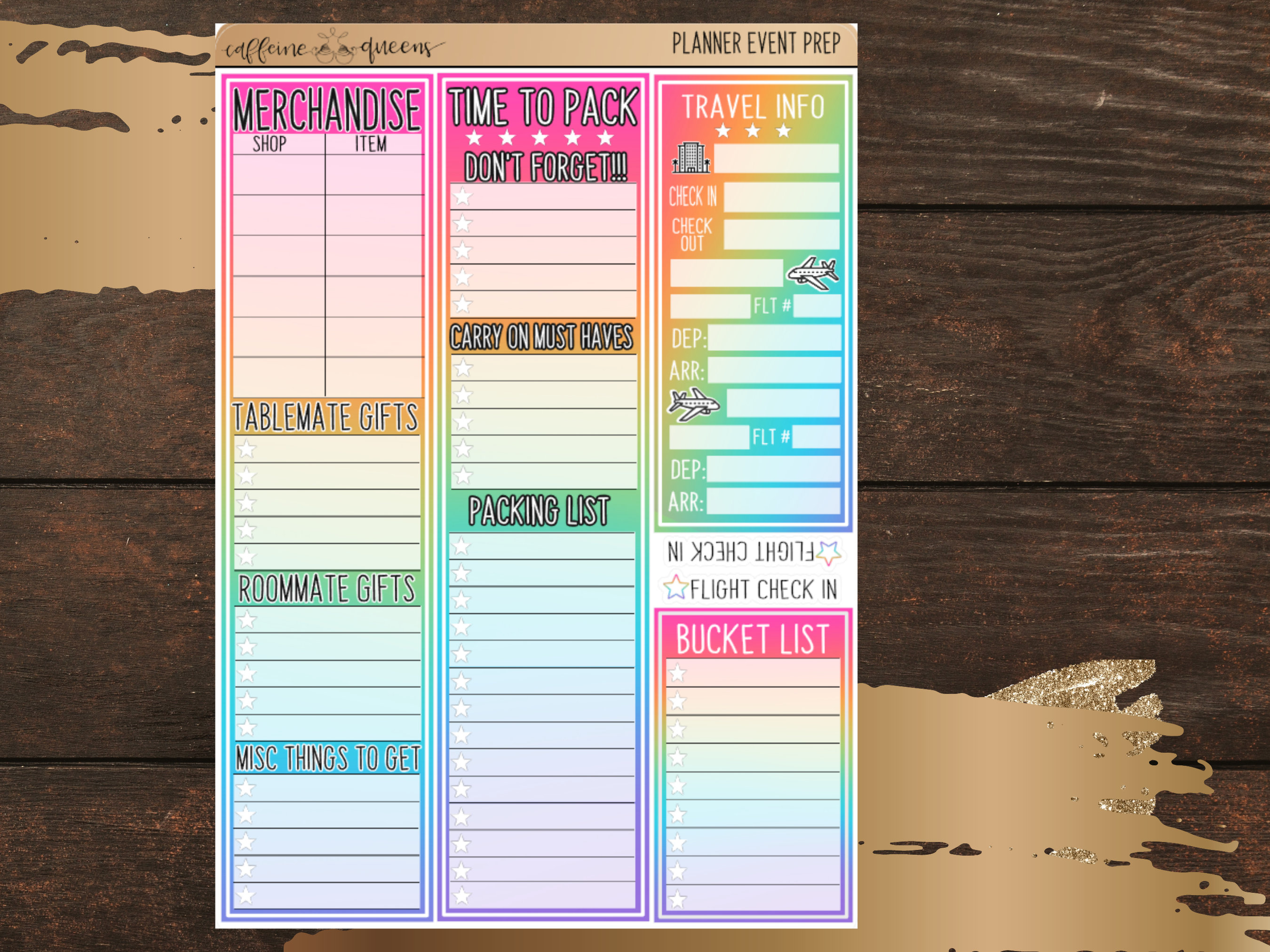 Planner Event Prep Lists Planner Stickers - Etsy