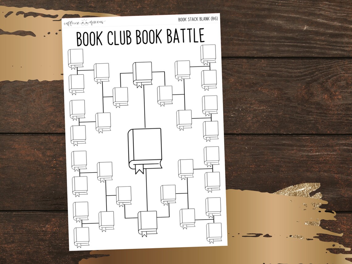 Book Battle Bracket Tracker Notes Page Sticker - Etsy