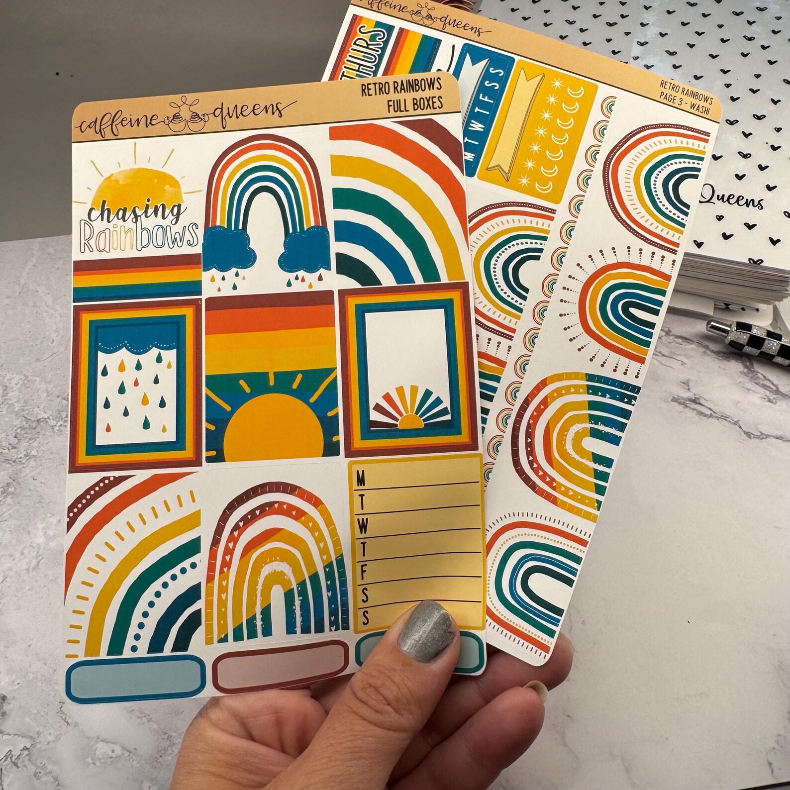 Retro Rainbow | Weekly Planning Kit - Etsy