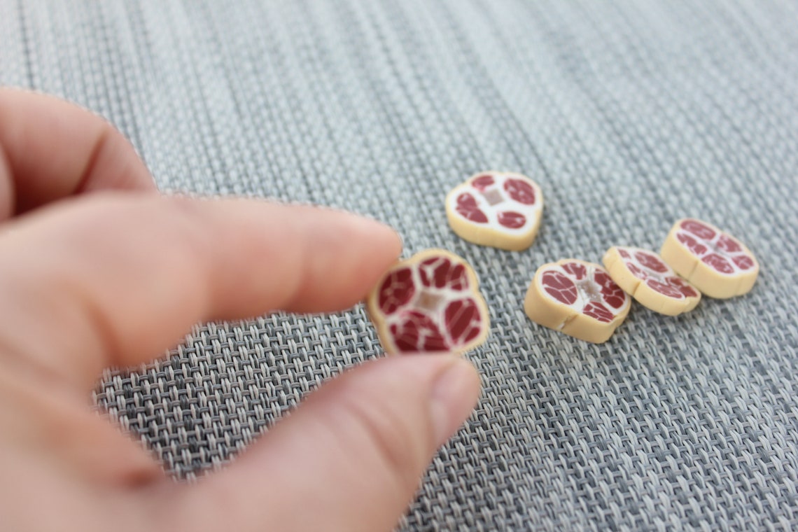 Steak Meat Miniature From Polymer Clay Educational Toy for | Etsy