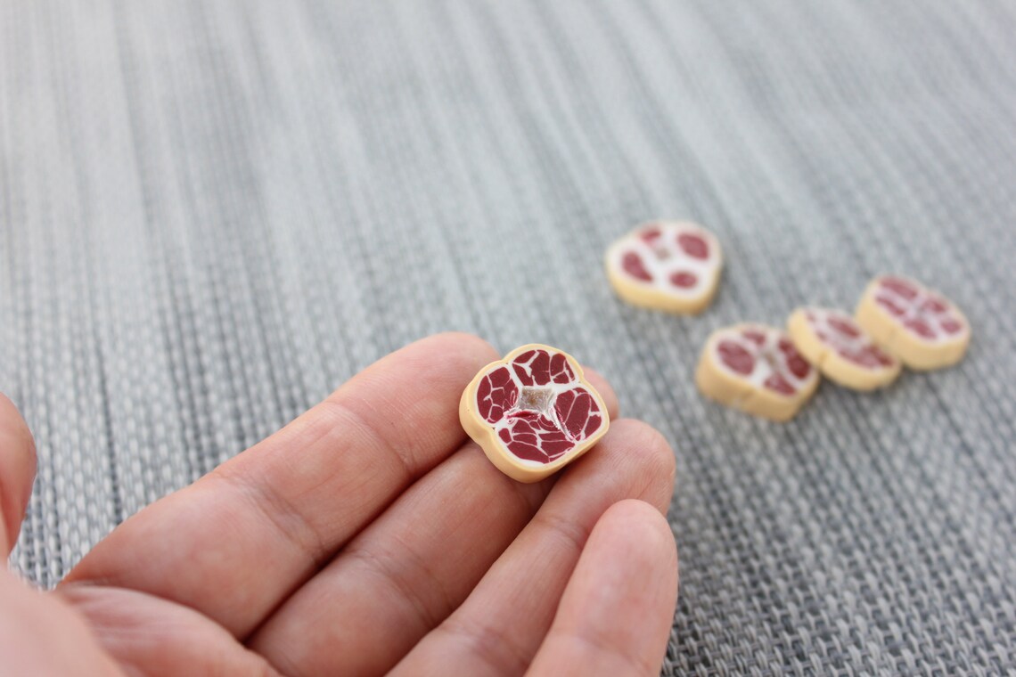 Steak Meat Miniature From Polymer Clay Educational Toy for | Etsy