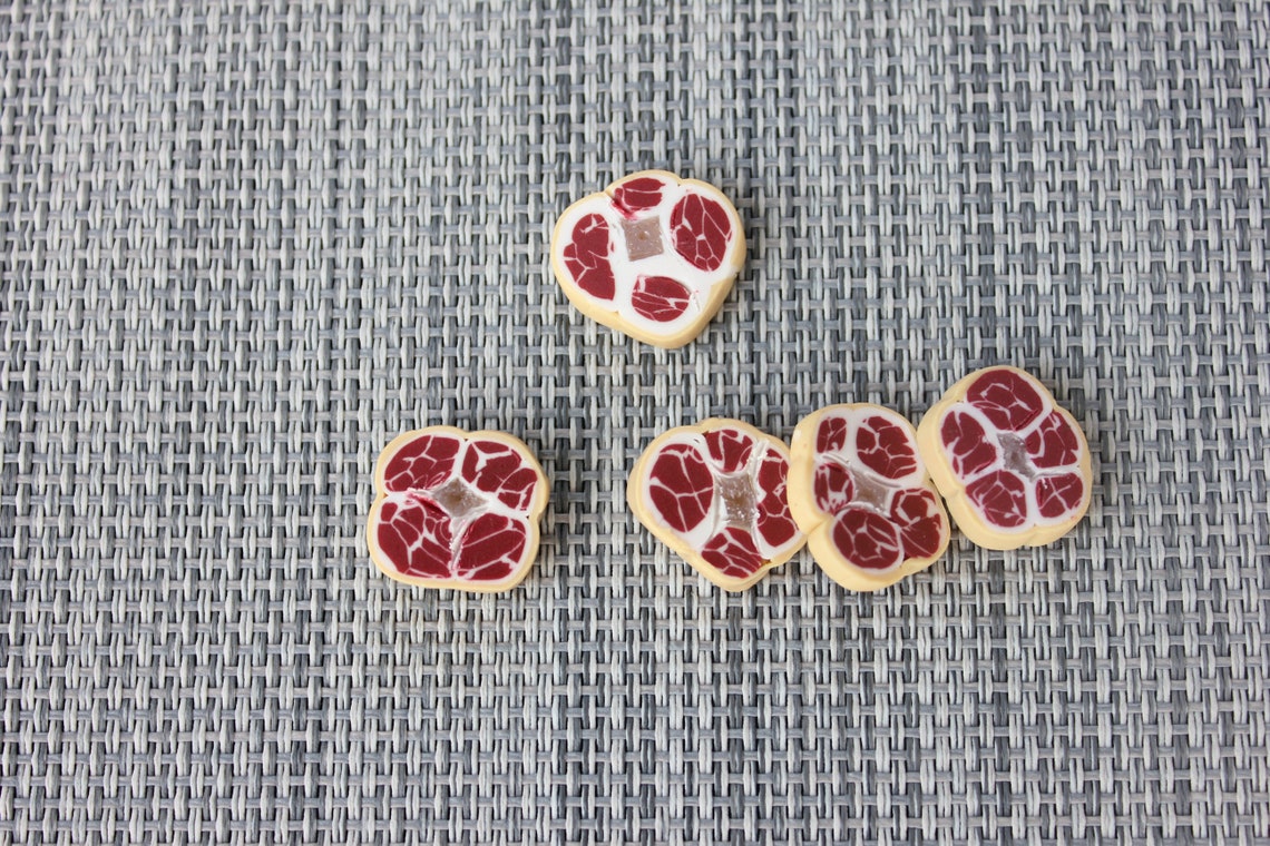 Steak Meat Miniature From Polymer Clay Educational Toy for | Etsy