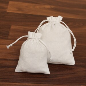 100 White Cotton Drawstring Bags, Custom Logo Bags, Custom Cotton Logo ...