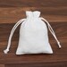 100 White Cotton Drawstring Bags, Custom Logo Bags, Custom Cotton Logo ...