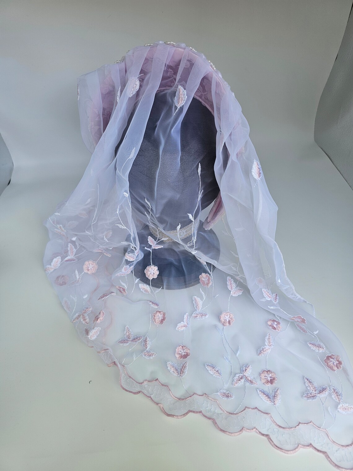 Pink French Hood With Veil - Etsy