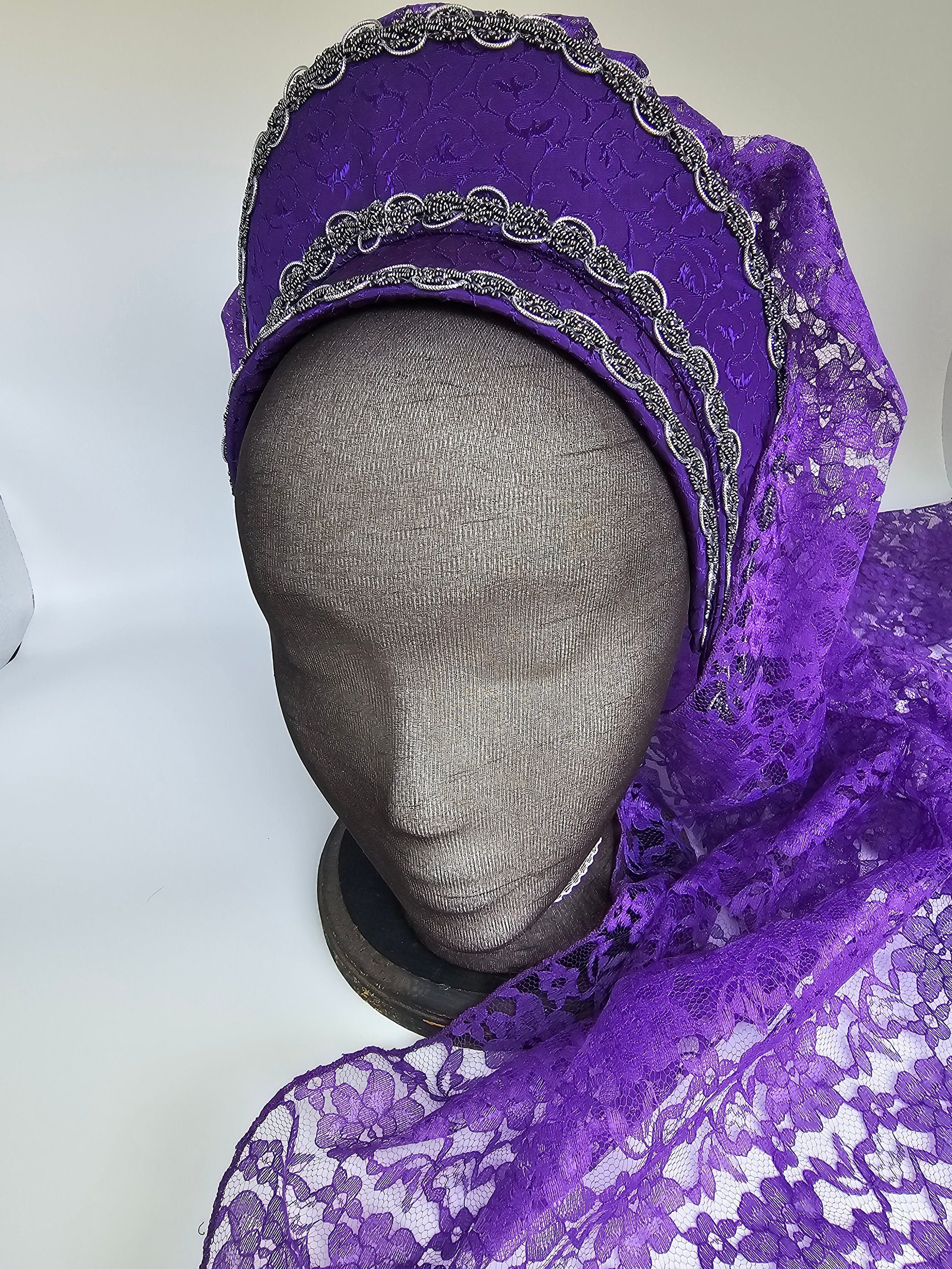 Purple French Hood With Veil - Etsy