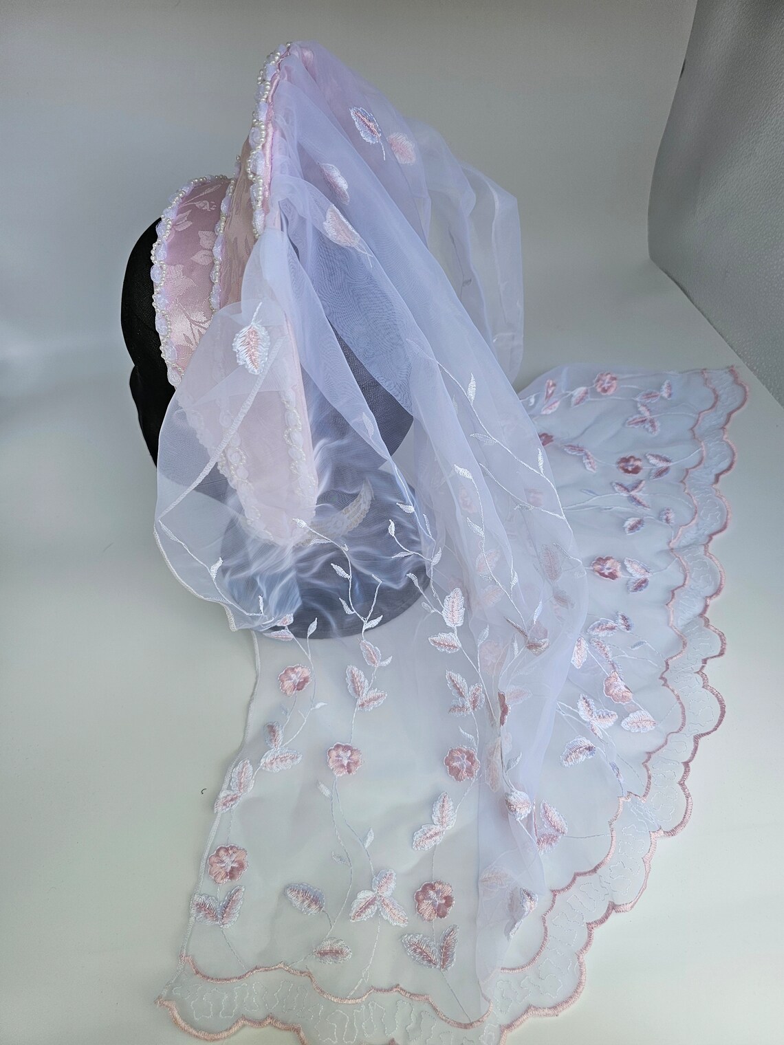 Pink French Hood With Veil - Etsy