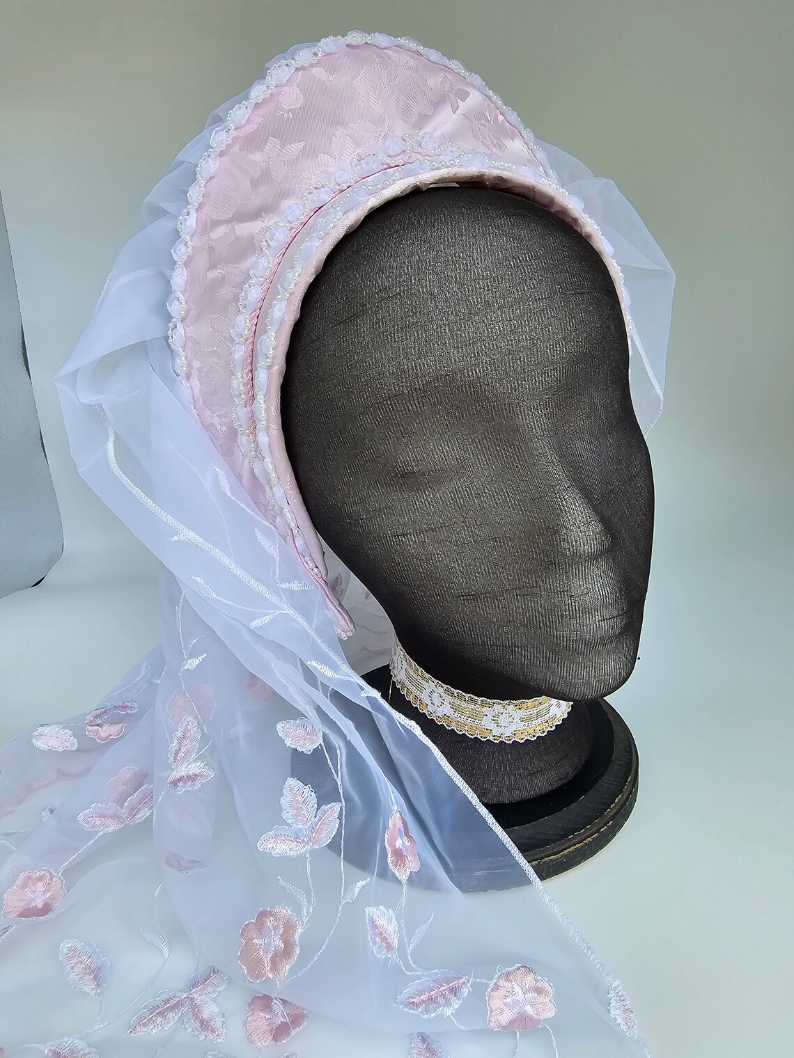 Pink French Hood With Veil - Etsy