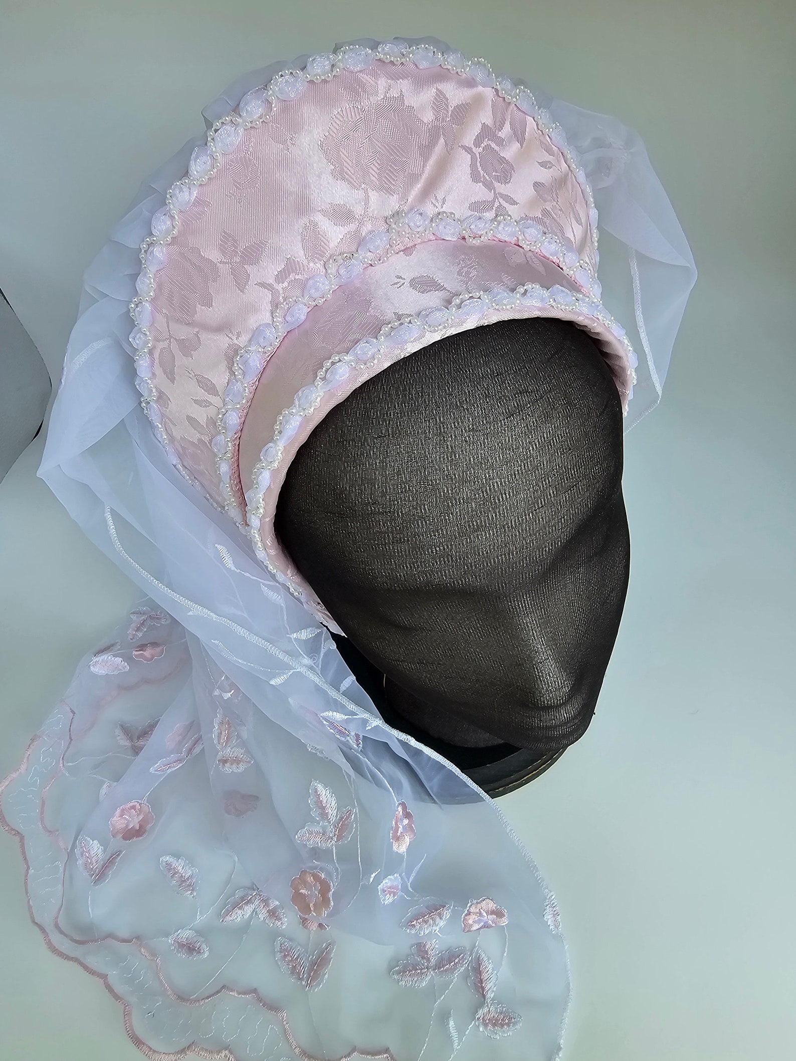 Pink French Hood With Veil - Etsy