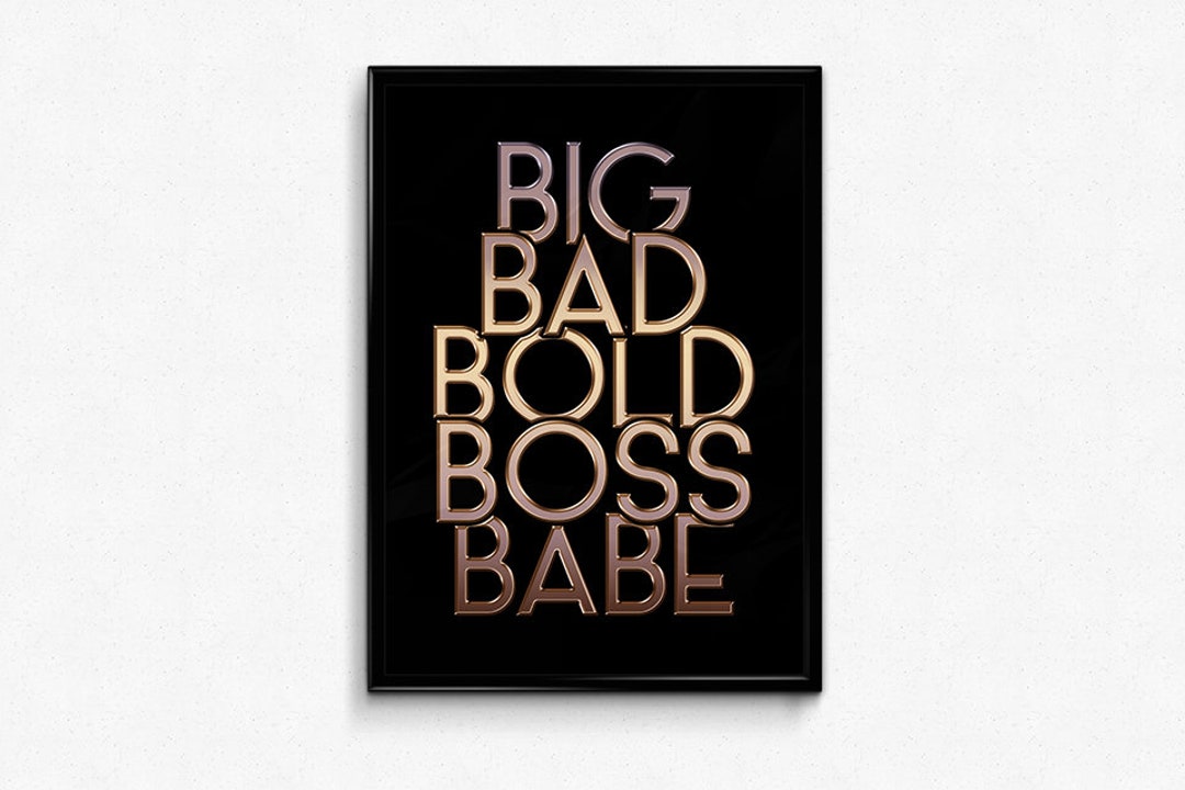 Boss Babe Poster | Digital Download | Girl Boss Poster - Etsy
