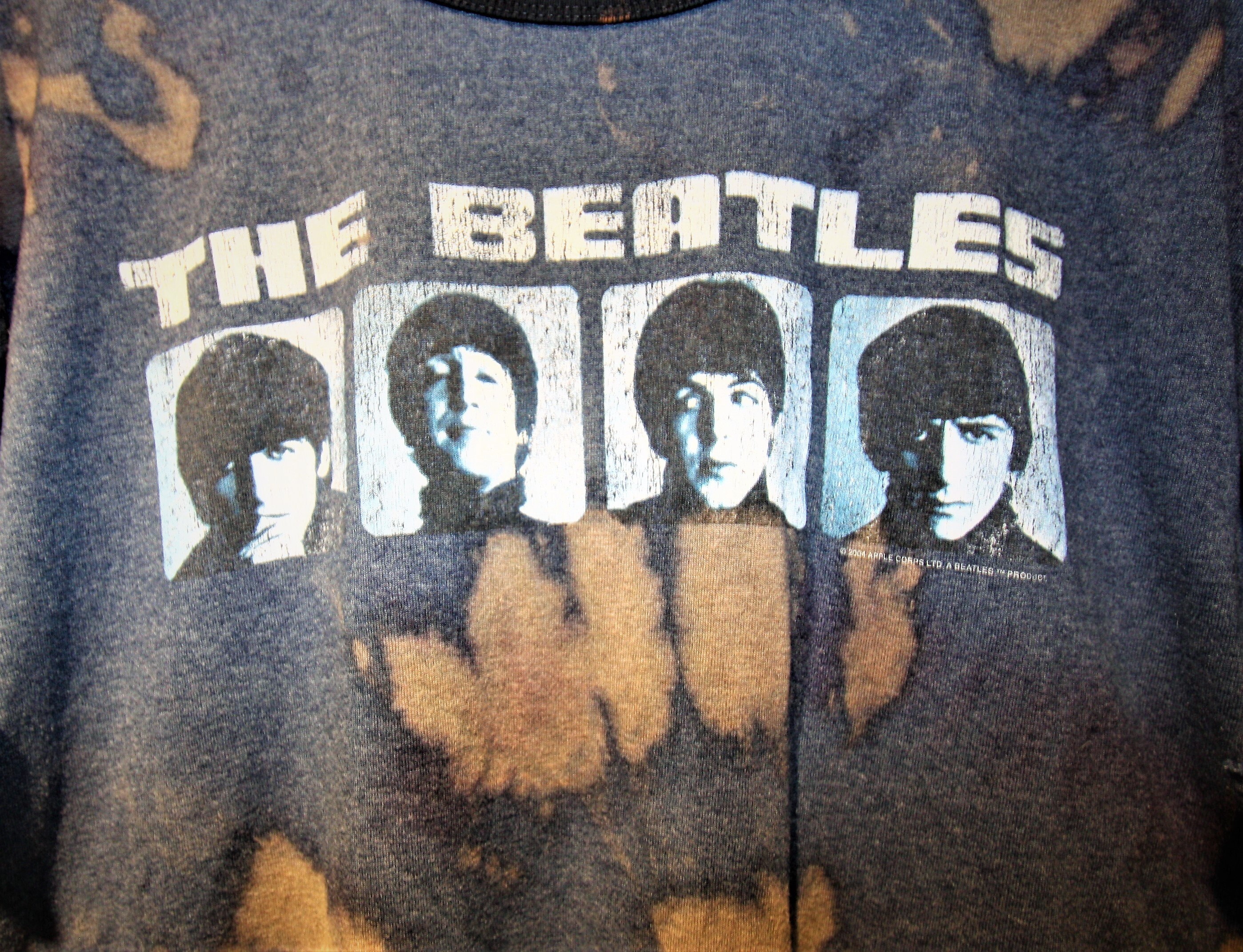 The Beatles Band Tee Hand Distressed Reworked/Upcycled | Etsy