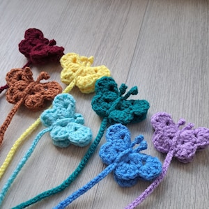 Crochet Butterfly Bookmark, Crochet Bookmark, Animal Bookmark. Handmade ...