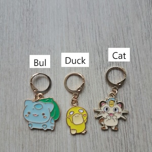 Handmade Jiggly Eev Toga Bul Duck Pika Cat Stitch Markers. Game Cartoon ...