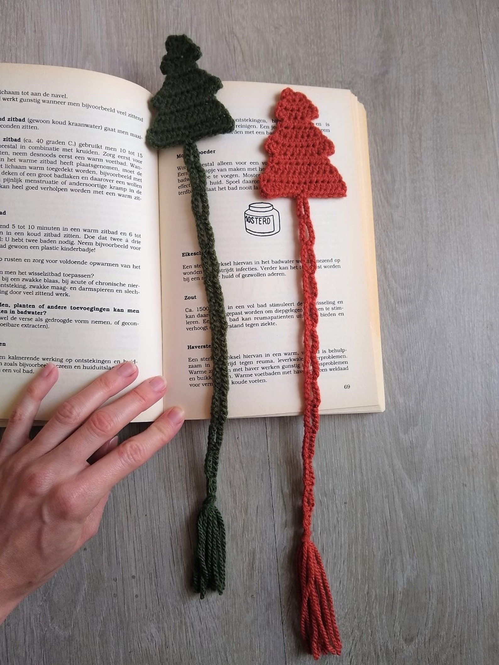 Crochet Christmas Tree Bookmark Crochet Bookmark Christmas - Etsy