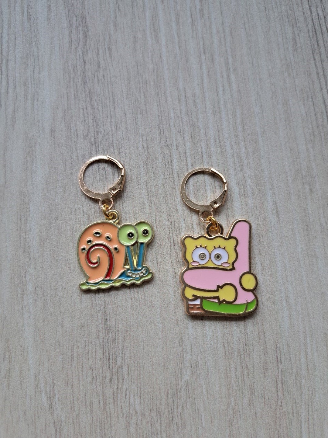 Set of 2 Snail Stitch Markers Game Cartoon Hug Stitch Marker Nerd Funny ...