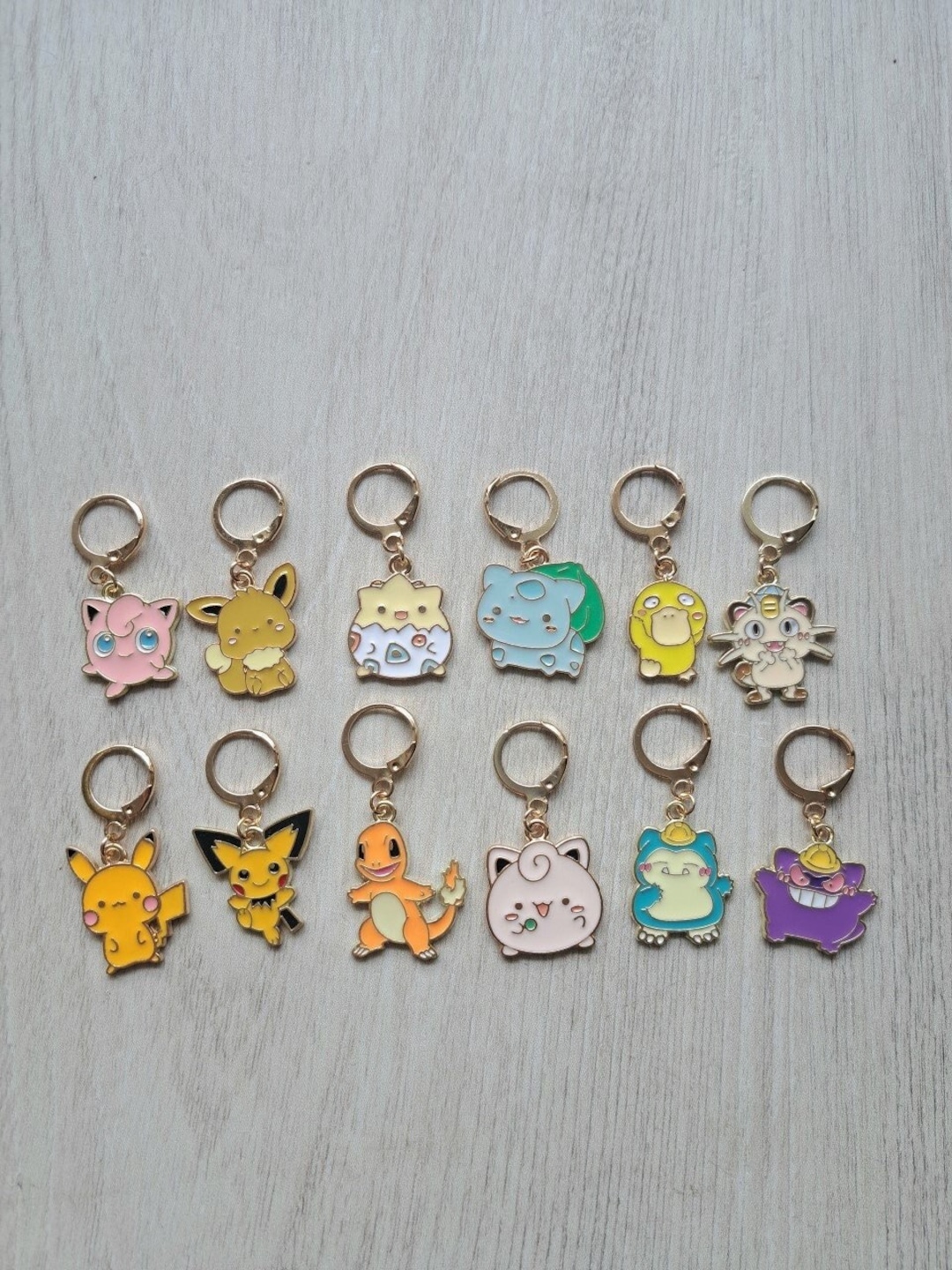 Handmade Jiggly Eev Toga Bul Duck Pika Cat Stitch Markers. Game Cartoon ...