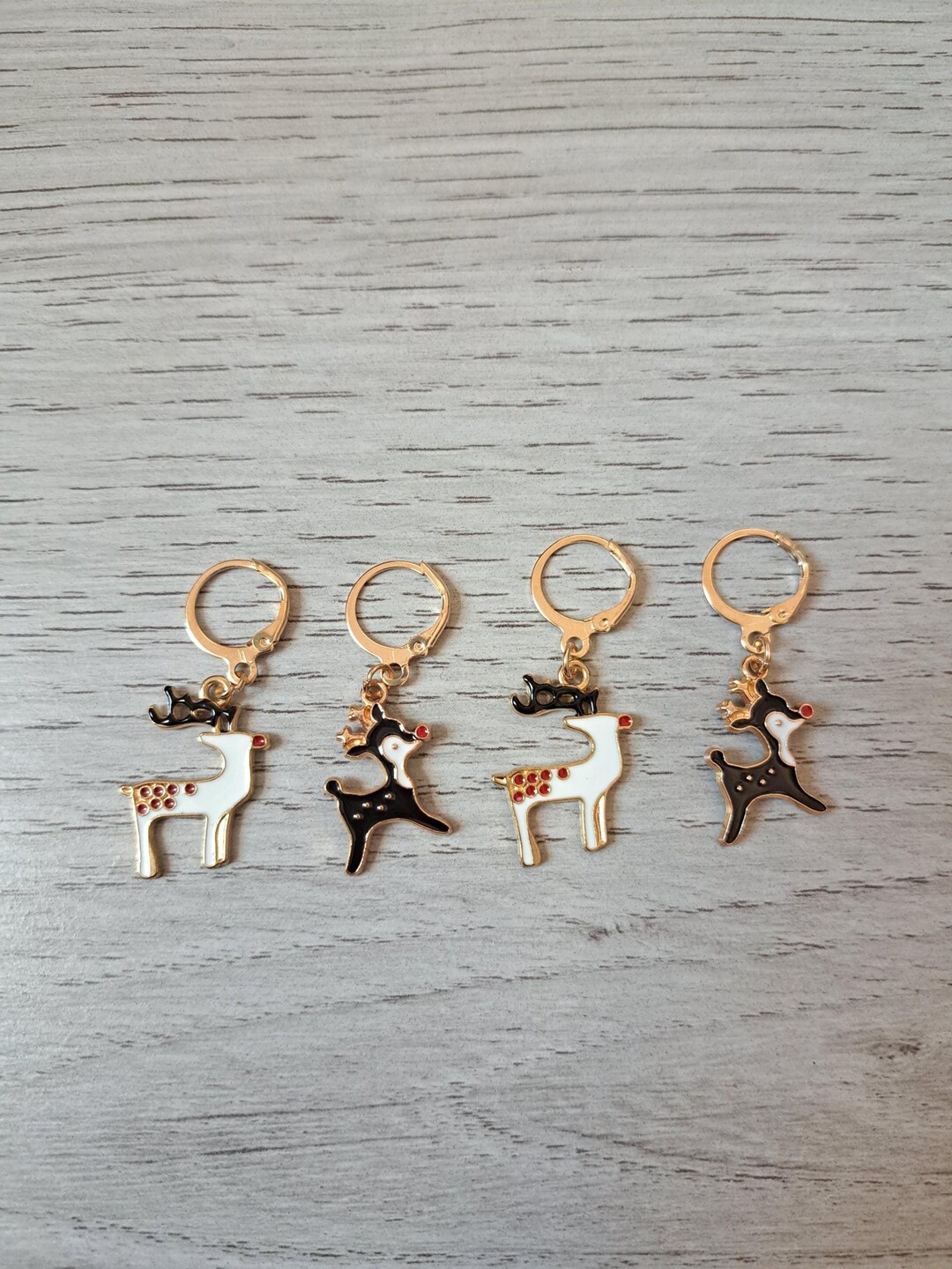 Christmas Stitch Marker, Reindeer Stitch Markers. Christmas Markers Set ...