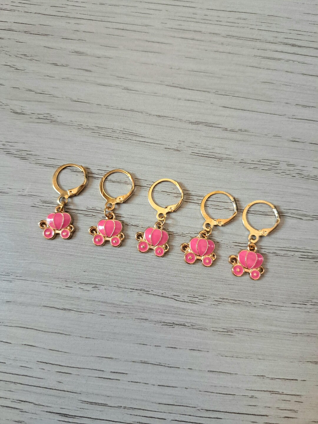 Set of 5 Carriage Stitch Markers Fairy Tale Stitch Marker Crochet ...