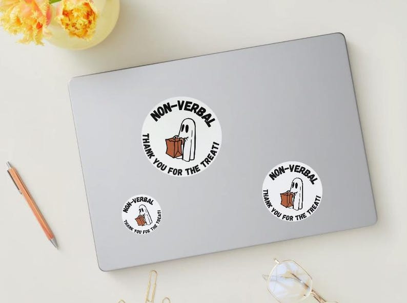 Non-verbal Trick-or-treat Sticker | Printable Halloween Sticker for ...