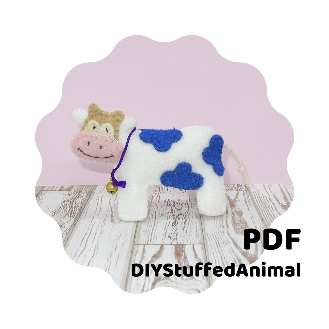 Cow PDF Sewing Pattern, Barn Animals, Felt Farm Animals PDF, Hand-sewn ...