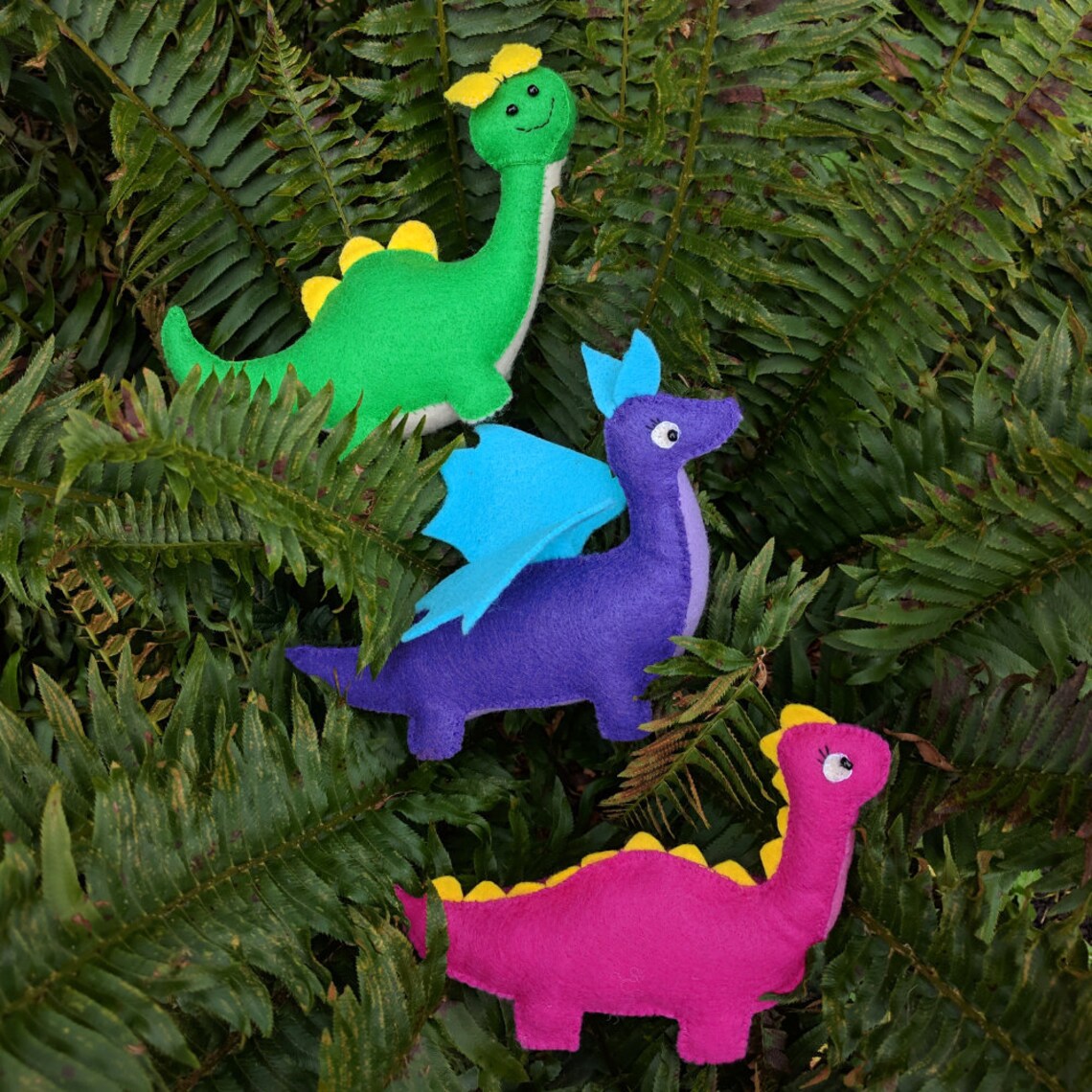 Felt Dinosaurs PDF Sewing Pattern Package Jurassic Bundle | Etsy UK